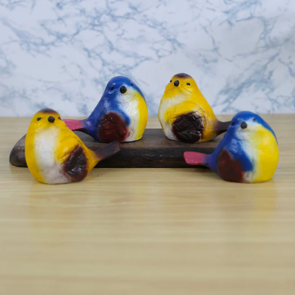 Fat Birds Garden Decor (Set of 4)