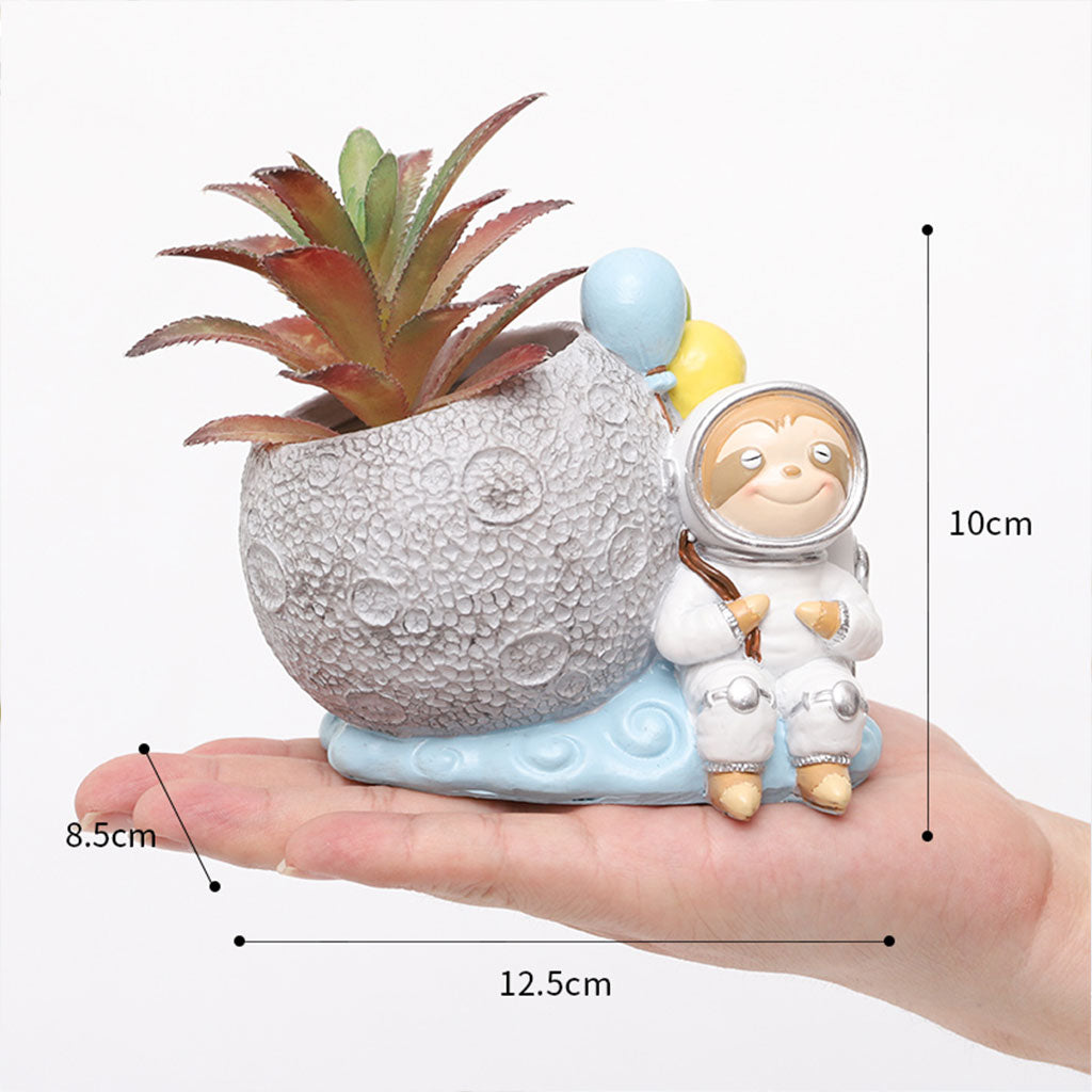 Astronaut Sloth Resin Succulent Pot – myBageecha