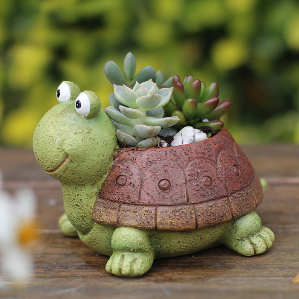 Cute Tortoise Resin Succulent Pot | Animal Planter – myBageecha