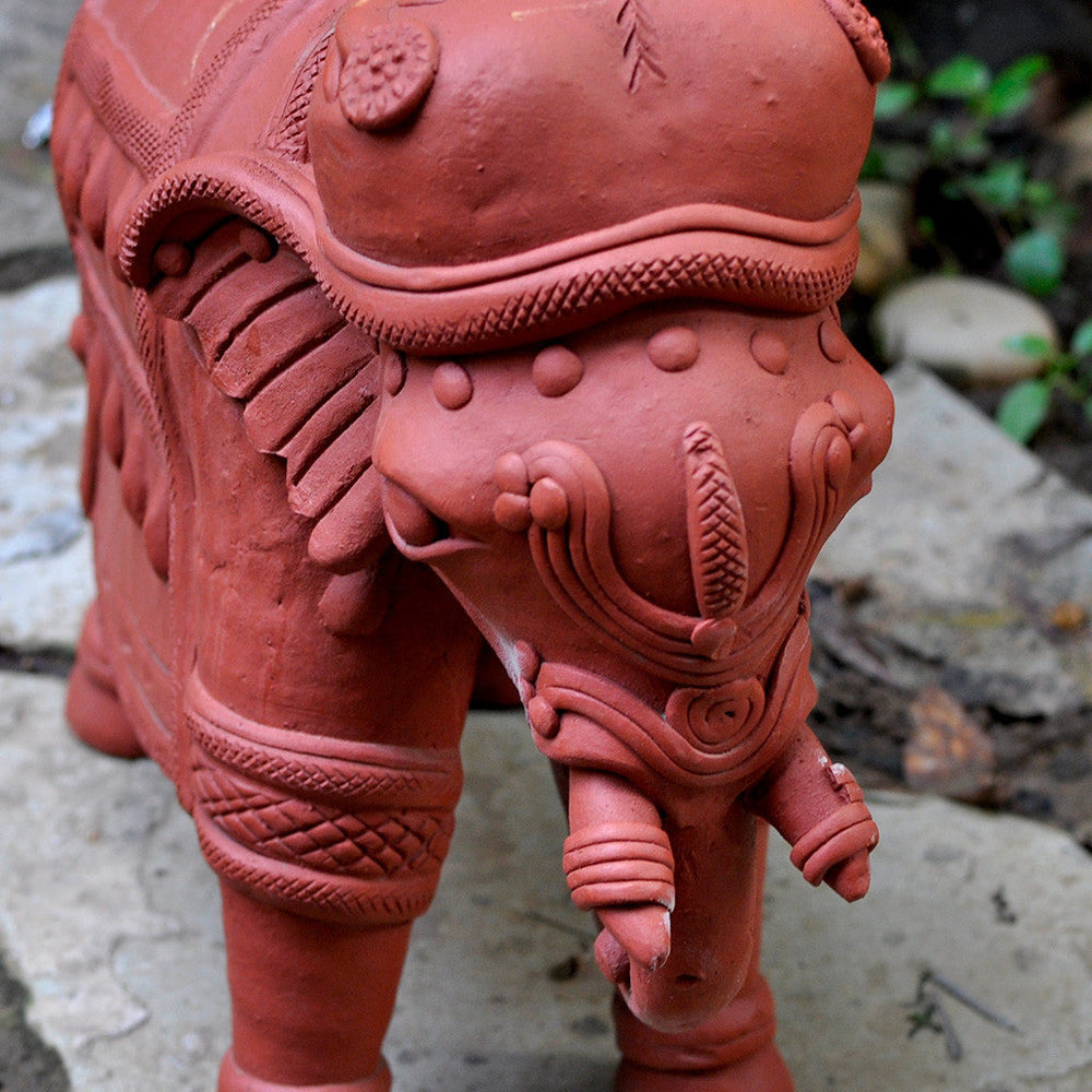 Decorative Terracotta Elephant Decor
