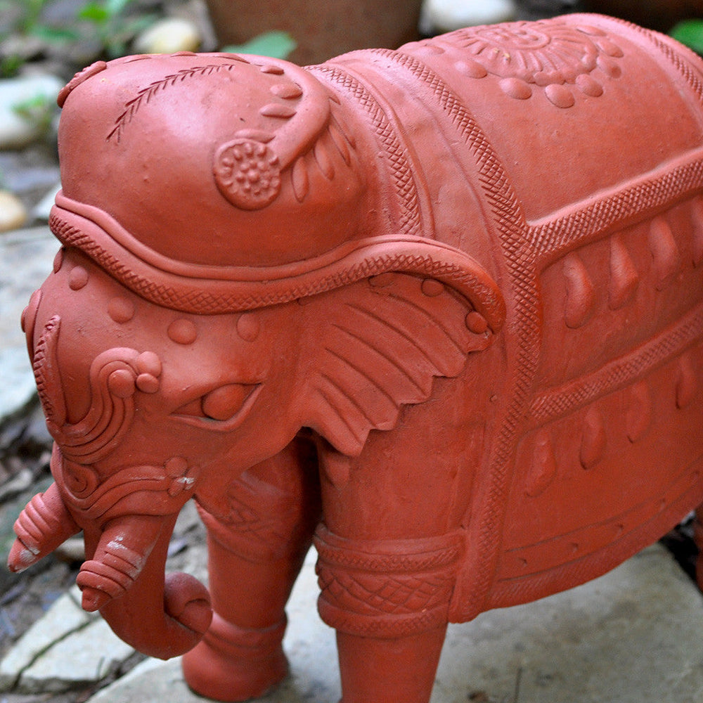 Decorative Terracotta Elephant Decor