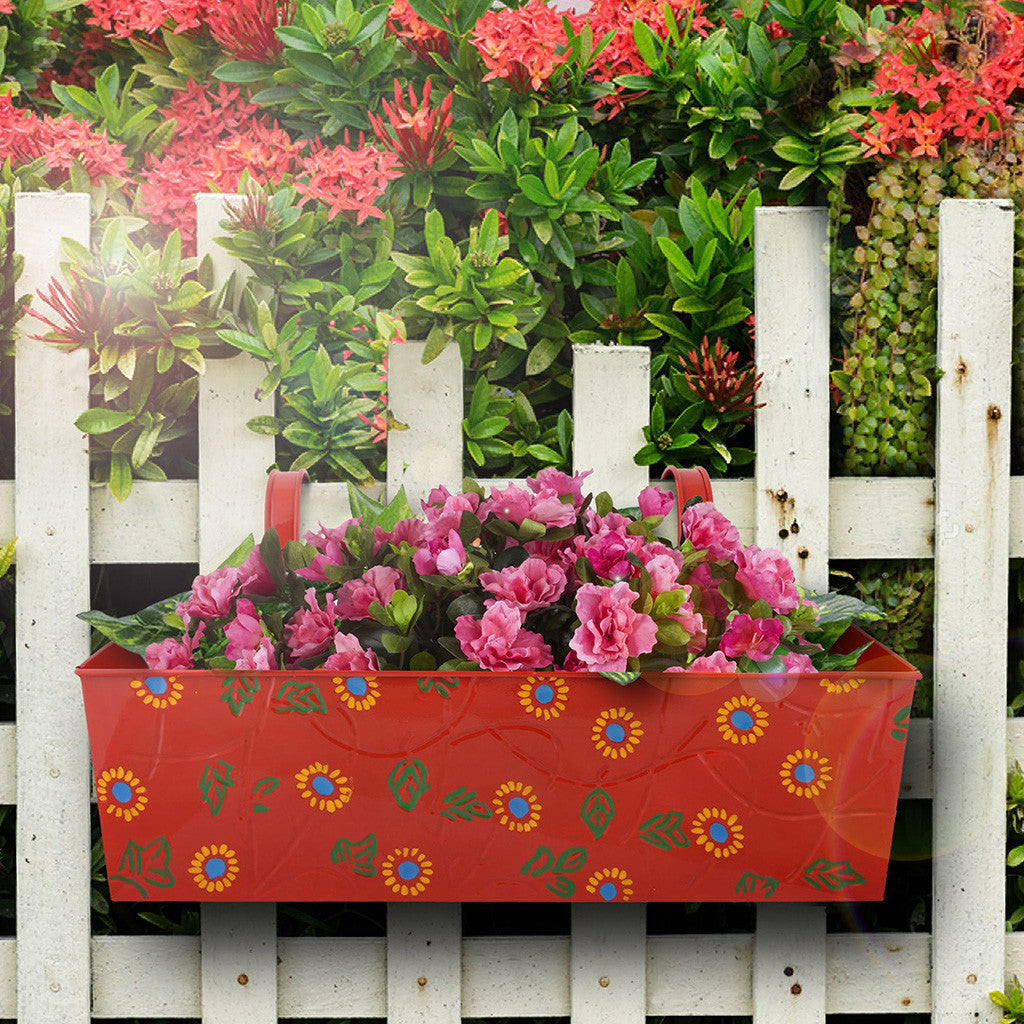 Red Painted Planter Boxes Fish & Plant Pots – Art & Crit By Eric